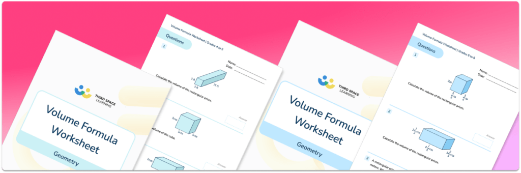 [FREE] Volume Formula Worksheet