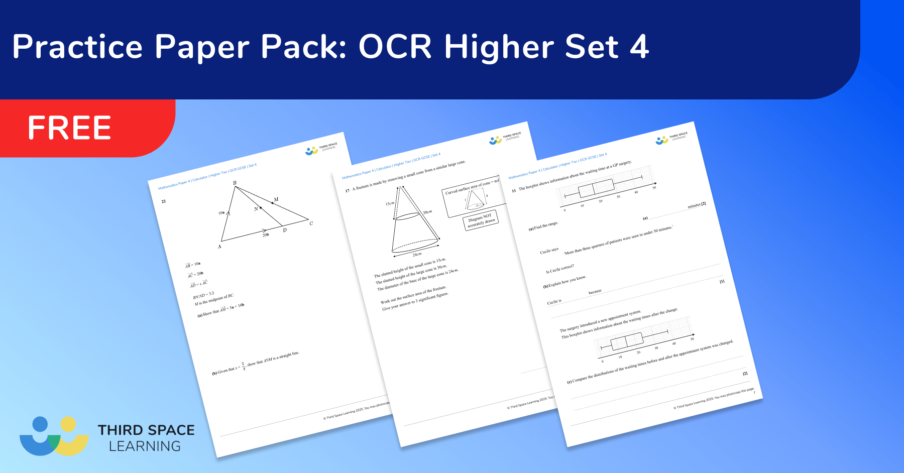 OCR Maths Higher Papers: Set 4