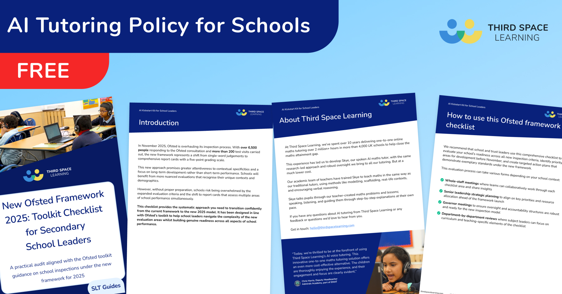 New Ofsted Framework 2025 Toolkit Checklist - Third Space Learning