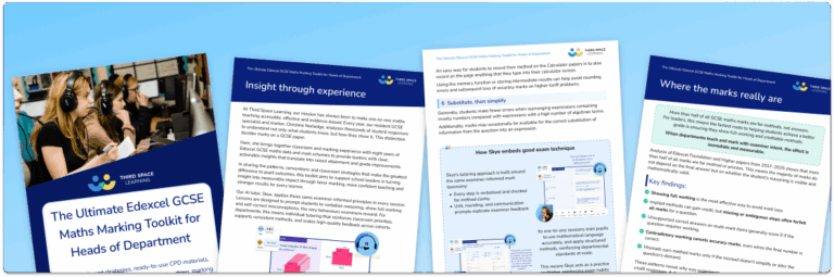 Ultimate Edexcel Maths Marking Toolkit for Heads of Department