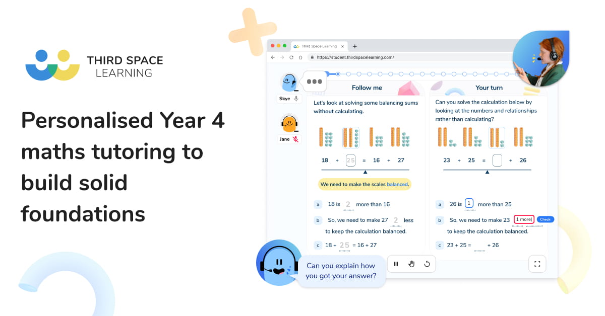 Year 4 Maths Tutoring Programmes - Third Space Learning