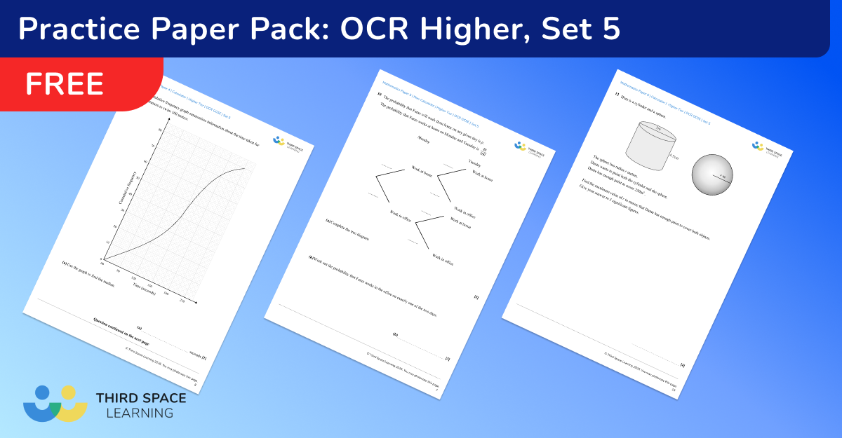 [FREE] OCR Maths Higher Papers: Set 5 (2026) - Third Space Learning